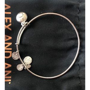 Alex and Ani | Jewelry | Alex And Ani Shiny Silver Charm Bangle | Poshmark